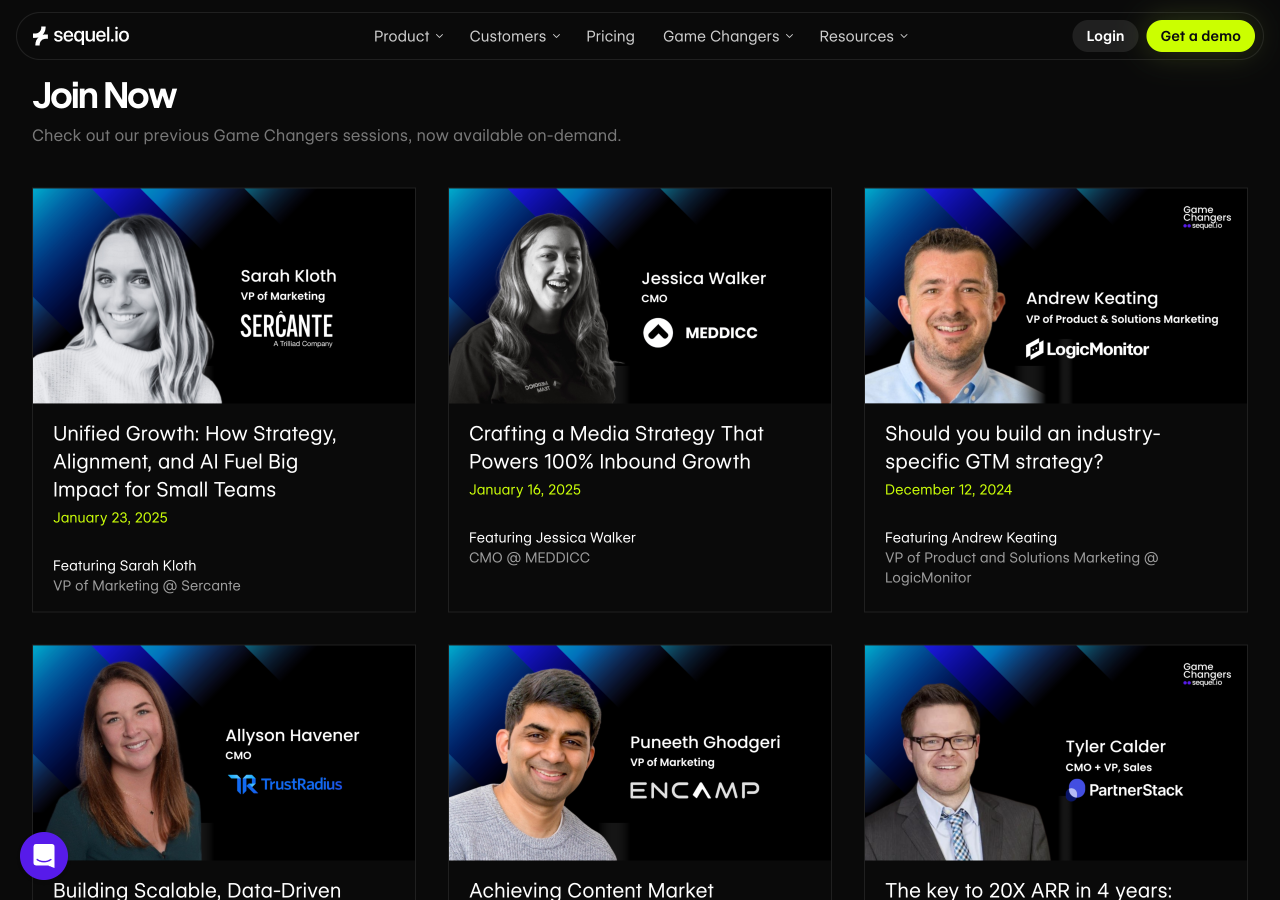 How to build a Game Changing webinar series that drives revenue — Sequel.io